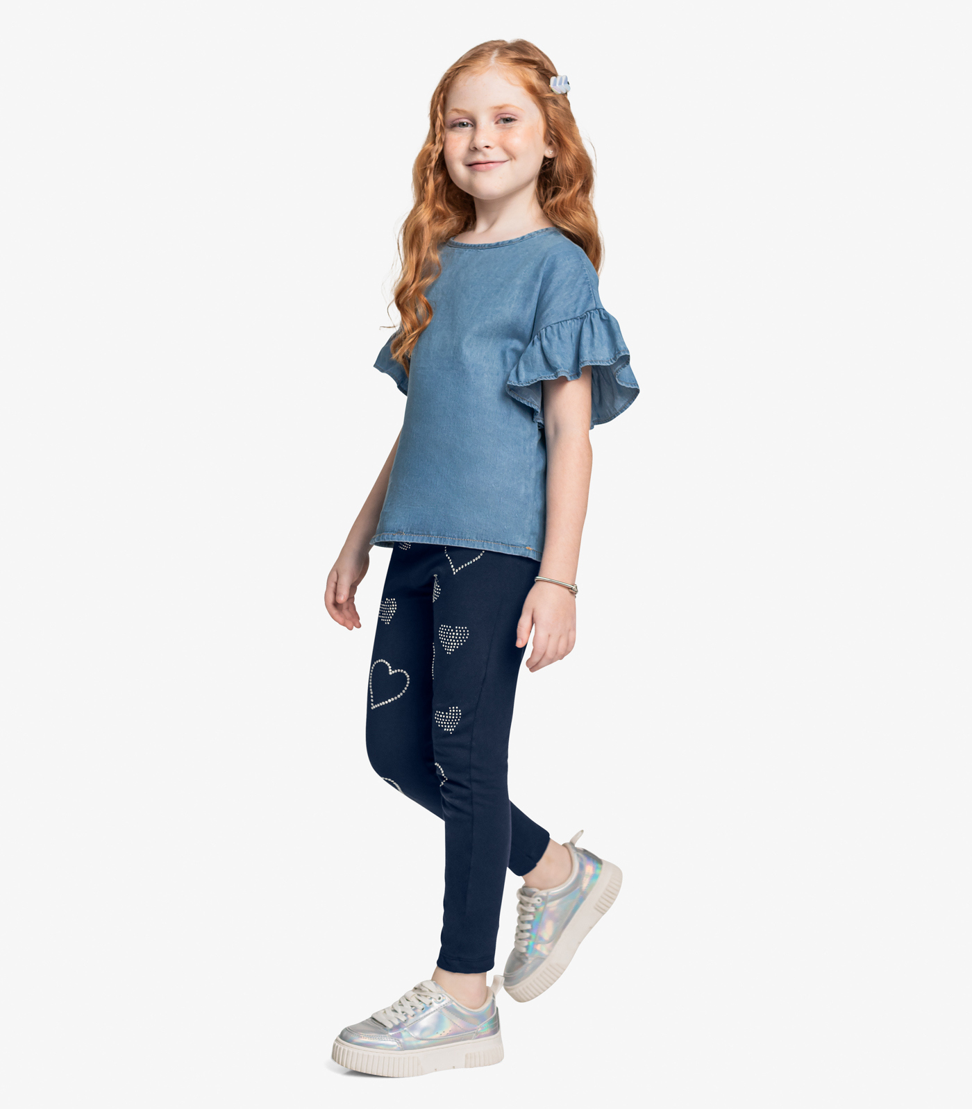 Conjunto Bata Light Denim Com Legging Trick Nick | ROVITEX